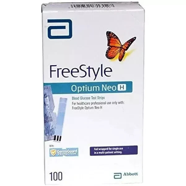 Abbott FreeStyle Optium Neo H Blood Glucose strip (100 Test Strips ...