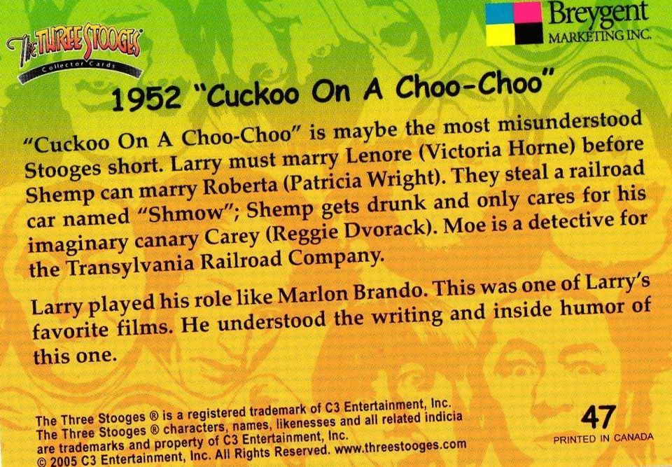 The Three Stooges 2005 C3 Entertainment TV Show Scene Trading Card ...