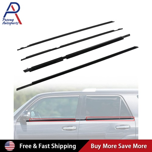 4PCS Weatherstrip Window Moulding Trim Seal Belt for Toyota 2003-2009 ...