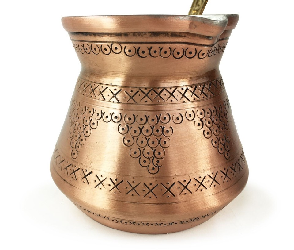 Hand Stamped Copper Coffee Pot Antique Look 380ml / 12.8 oz | eBay