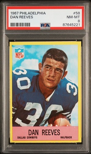 1967 PHILADELPHIA DAN REEVES RC (HOF), PSA 8!! JUST GRADED!! TOUGH ...