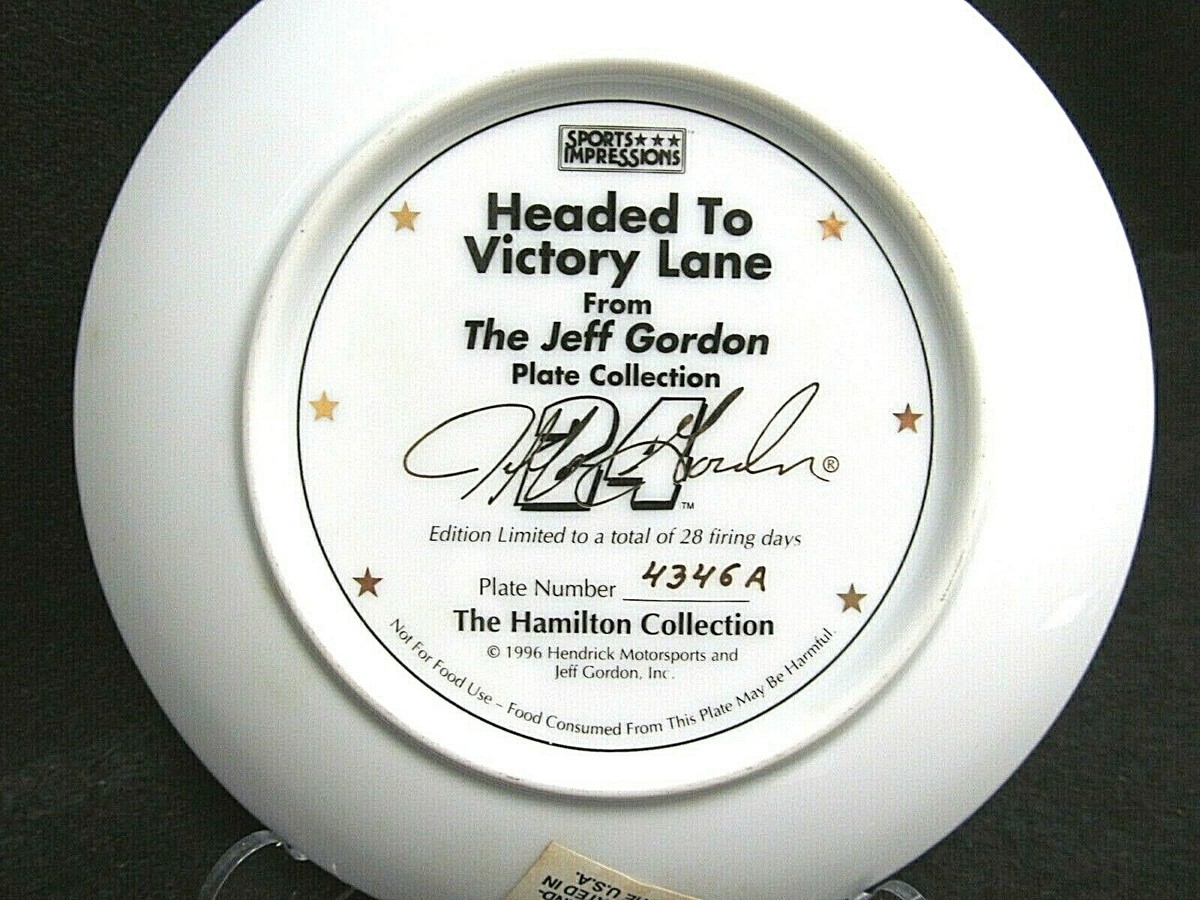 Jeff Gordon Victory Lane Plate Lowe's Rider