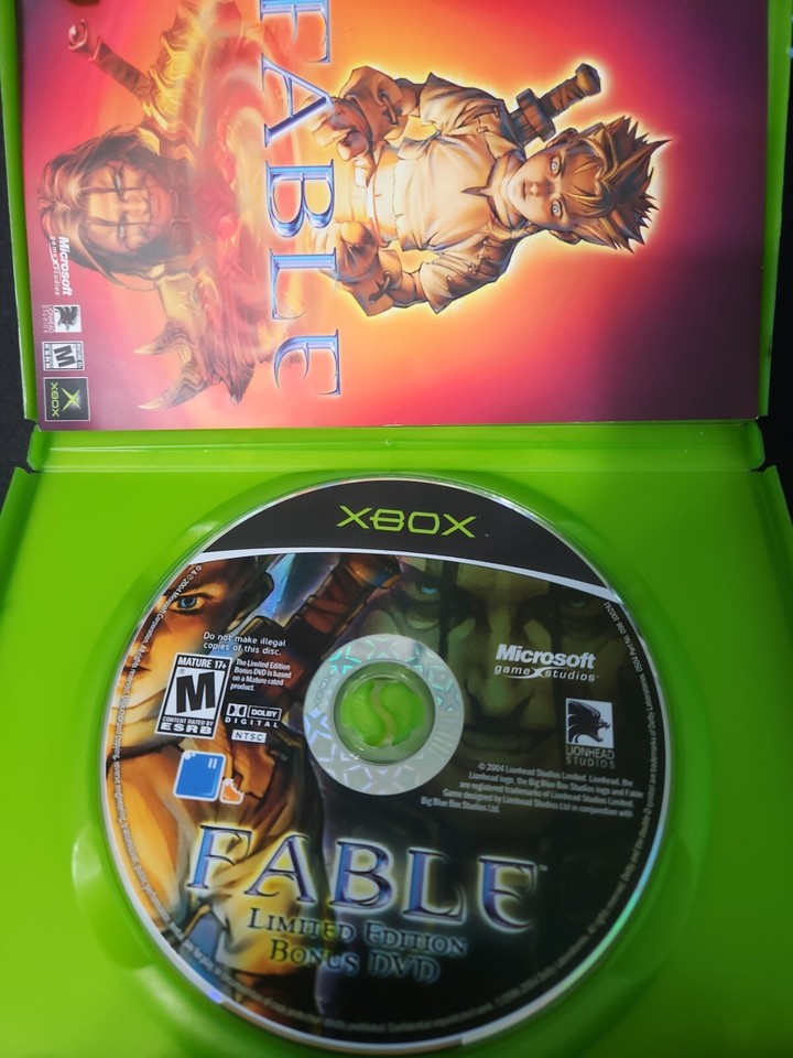 Fable: Limited Edition Bonus DVD (Microsoft Xbox) 805529781139| eBay