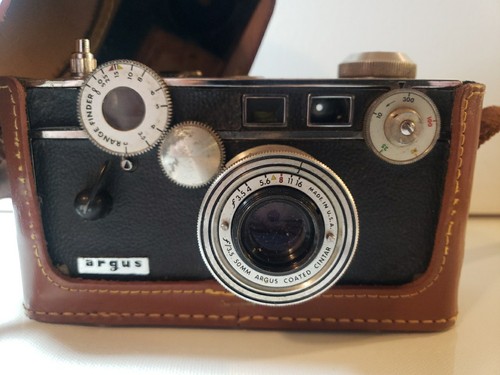 Vintage USA Made 35mm Film Camera Retro Design With Built In Leather ...