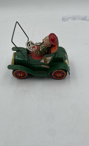 Vintage 1950's KO Japan Tin Green Red Wind-Up Litho Car With Driver | eBay