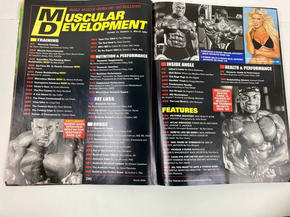 Muscular Development Vtg Magazine Volume 41 #3 March 2004 Dexter ...