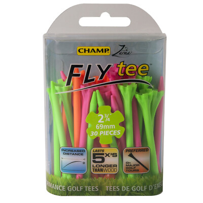 NEW 30 Champ Zarma Fly 2 3/4" Plastic Golf Tees Neon Mix / Free ...