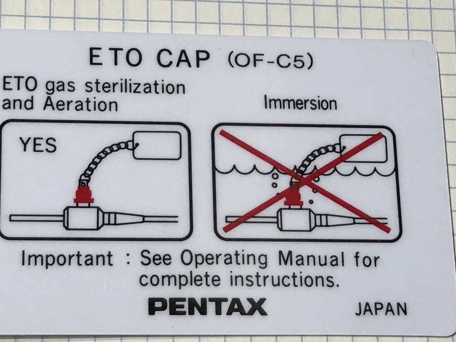 PENTAX ETO Caps (OF-C5)Set Of 2 For Sterilization And Aeration Pre ...