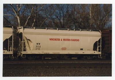Winchester & Western Railroad Hopper #WW 7115 ORIGINAL 4 x 6 Color ...