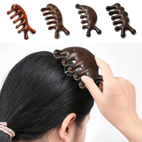 Massage Comb Wooden Wide Tooth Head Comb Scalp Hair Care Sandalwood ...