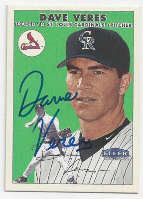Dave Veres St Louis Cardinals 2000 Fleer #112 Signed Card | eBay