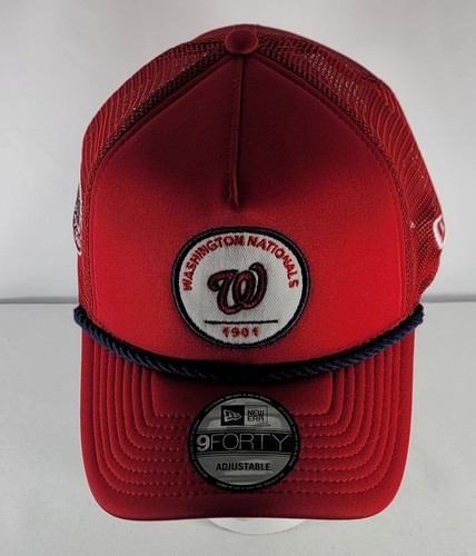 New Era 9FORTY Washington Nationals Adjustable Snapback Trucker Hat ...