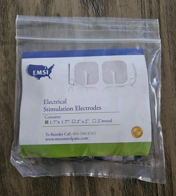 EMSI Electrical Stimulation Electrodes 1.7x1.7 Qty-16 Pack | eBay