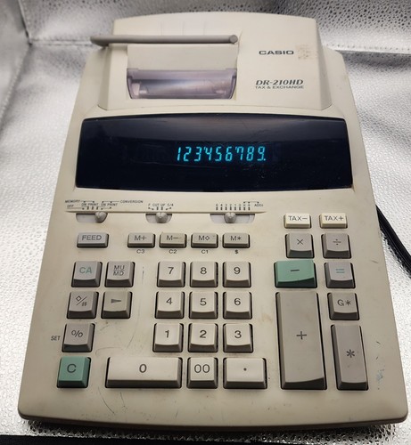 CASIO DR-210 HD Tax & Exchange Fully Functioning Vintage Calculator | eBay