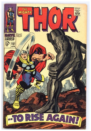 THOR 151 (FVF) vs DESTROYER Ulik TRITON Sif KIRBY! 1968 Marvel Comics ...