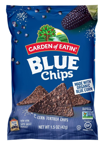 Tortilla Chips, Blue Corn, 1.5 Oz. (Pack of 24) 726084965119| eBay