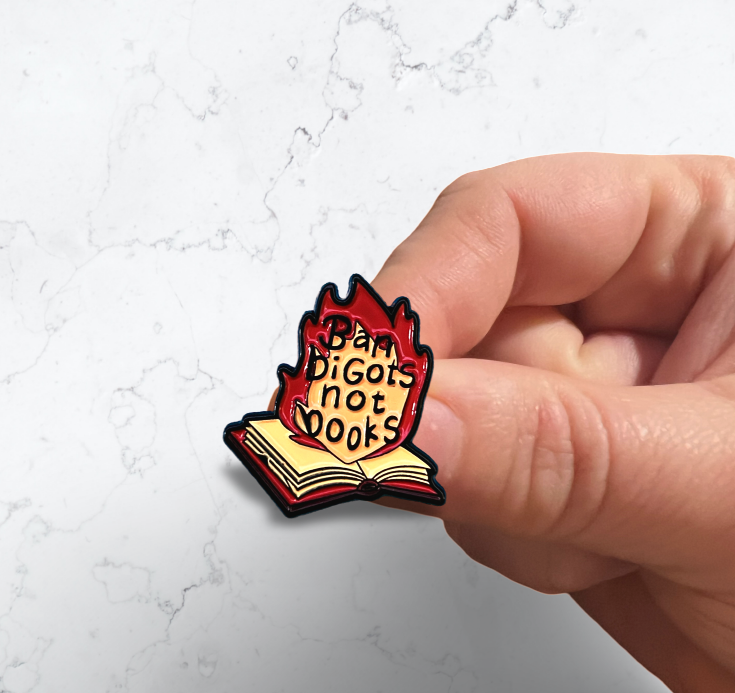 Ban Bigots Enamel Pin - Bold & Empowering Accessory for Advocating ...