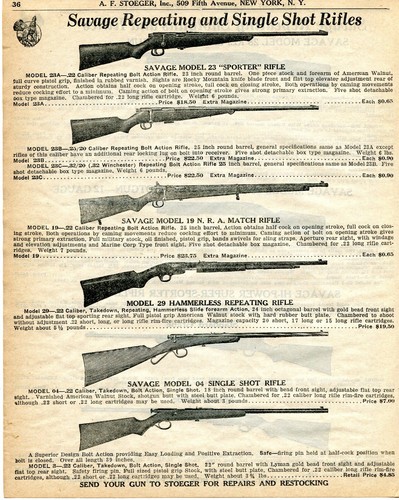 1931 Print Ad of Savage Model 23 Sporter, 23B, 19 NRA Match, 29, 04 & 3 ...