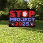 Stop Project 2025 US Election Vote Blue Yard Sign | eBay