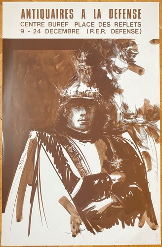 RAYMOND MORETTI EXHIBITION ART POSTER PRINT ANTIQUAIRES PARIS 1970s ...