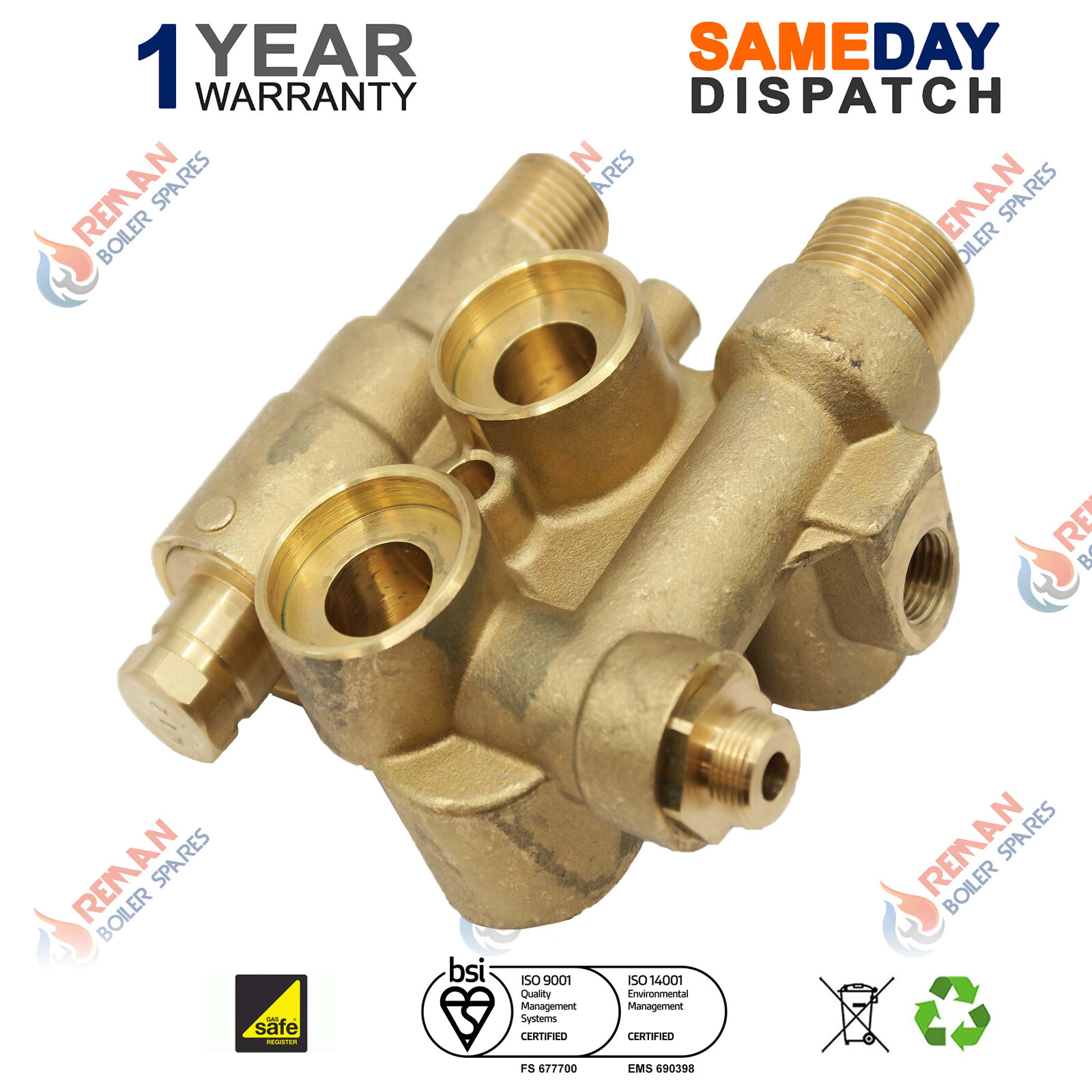 Main Boiler 25 Eco & 30 Eco Hydraulic Inlet Assembly 12L 5132454 ...