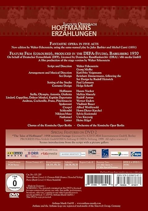 Walter Felsenstein Edition: Hoffmans Erzahlungen, Offenbach ...