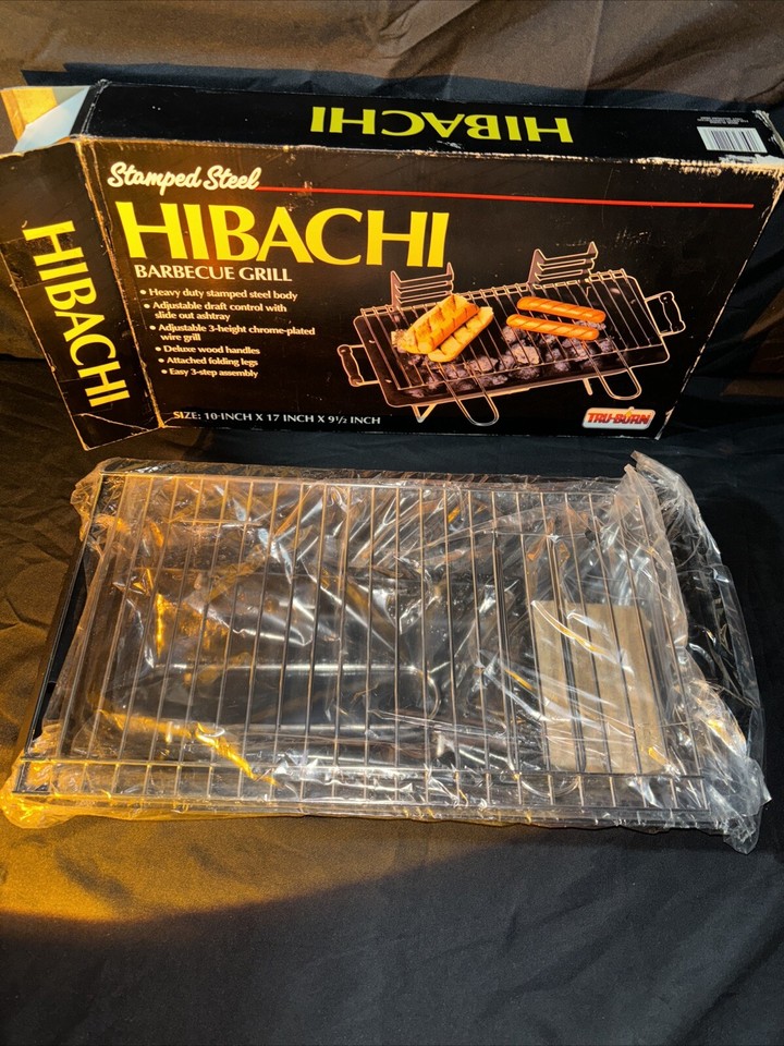 Try-Burn Stamped Steel Hibachi Barbecue Grill | eBay
