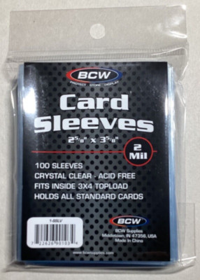 BCW Trading Card Sleeves 1 Unopened pack of 100 With Tracking ...