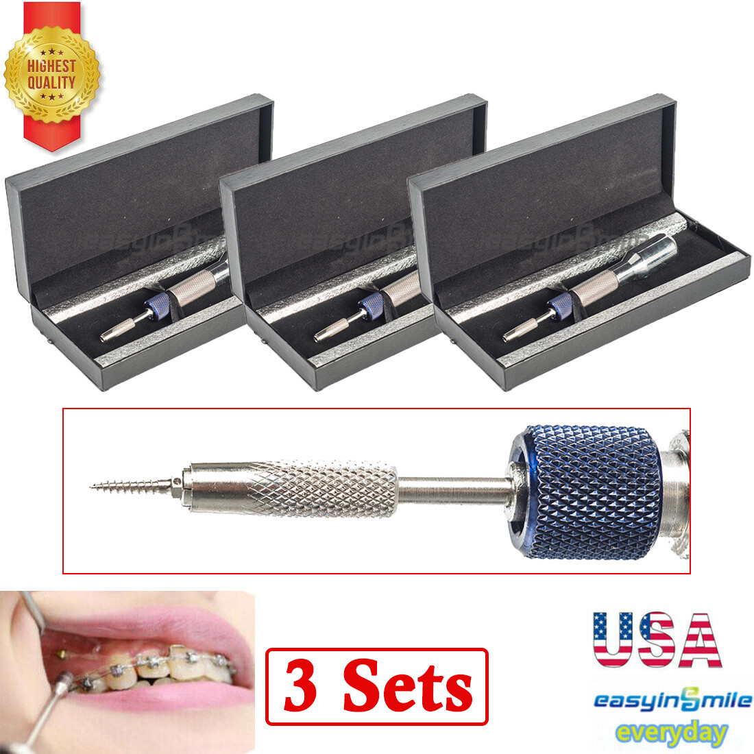 1/3Packs Dental Orthodontic Mini Screw Self Drilling Screwdriver ...