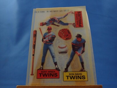Samuel, Hrbek, Davis Topps Rub Downs 1985 | eBay