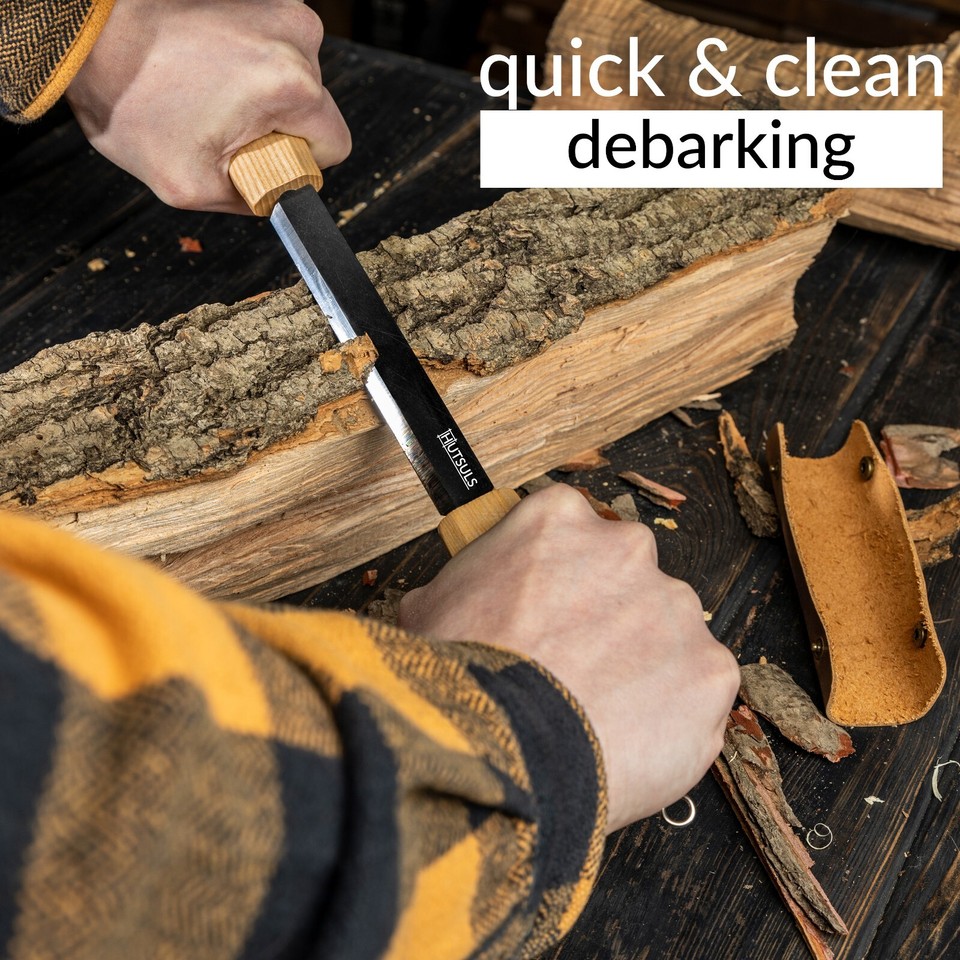 Hutsuls Straight Draw Knife Woodworking Tool 5.3" Leather Sheath ...