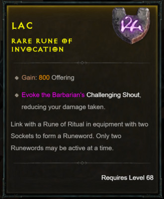 🔥DIABLO 4 SEASON 6 - LAC Rune - Softcore Seasonal or Eternal - Vessel ...