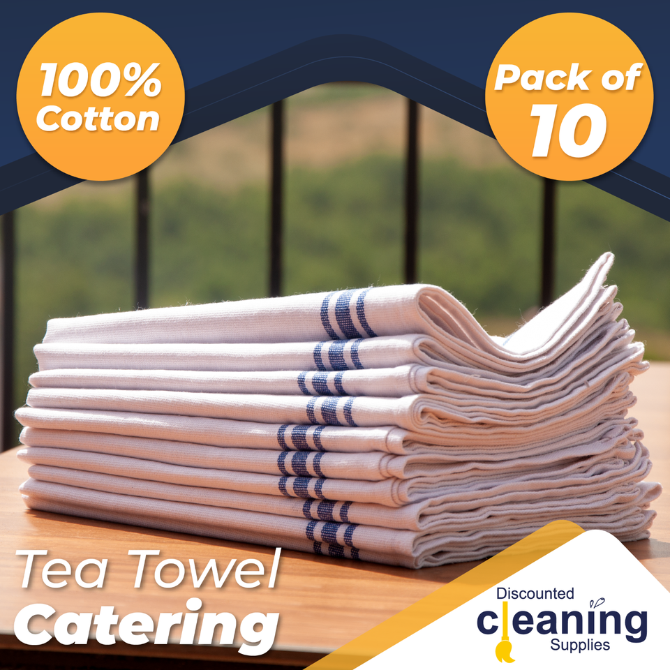 DCS Pack of 10 Absorbent Tea Towels for Kitchen Cotton 70x47cm – Dish ...