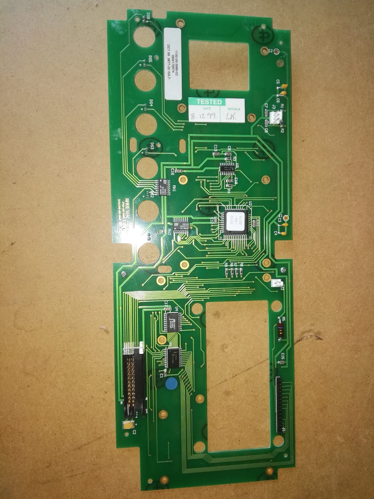 1702-00-3680-1 Rev.B KeyBoard PCB for Wavetek Model 395 Waveform ...