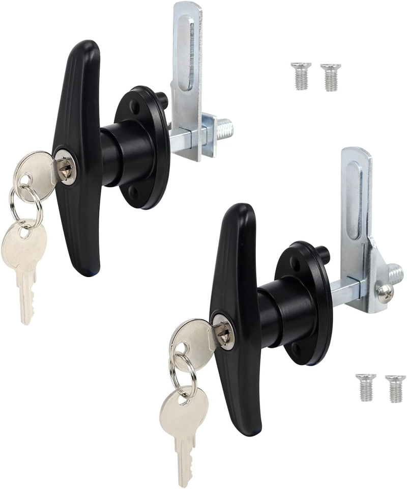 Truck Cap Camper Shell T-Handle Lock Set w/ Keys Left & Right Black ...