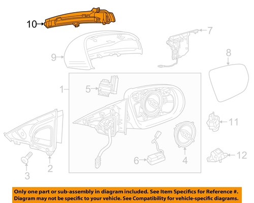 MERCEDES OEM 17-18 E400 Door Side Rear View Mirror-Signal Lens Left ...