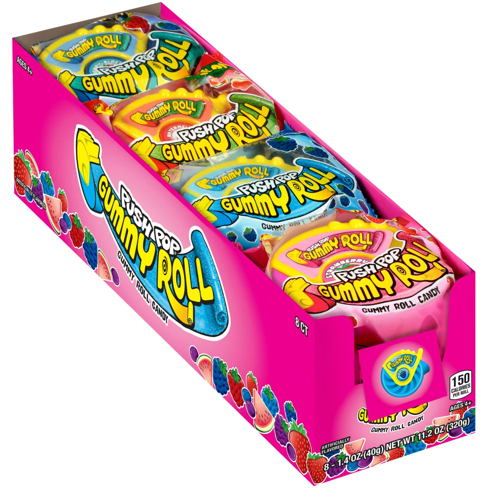 Topps Push Pop Gummy Roll 8 Count - 1.4 oz | eBay