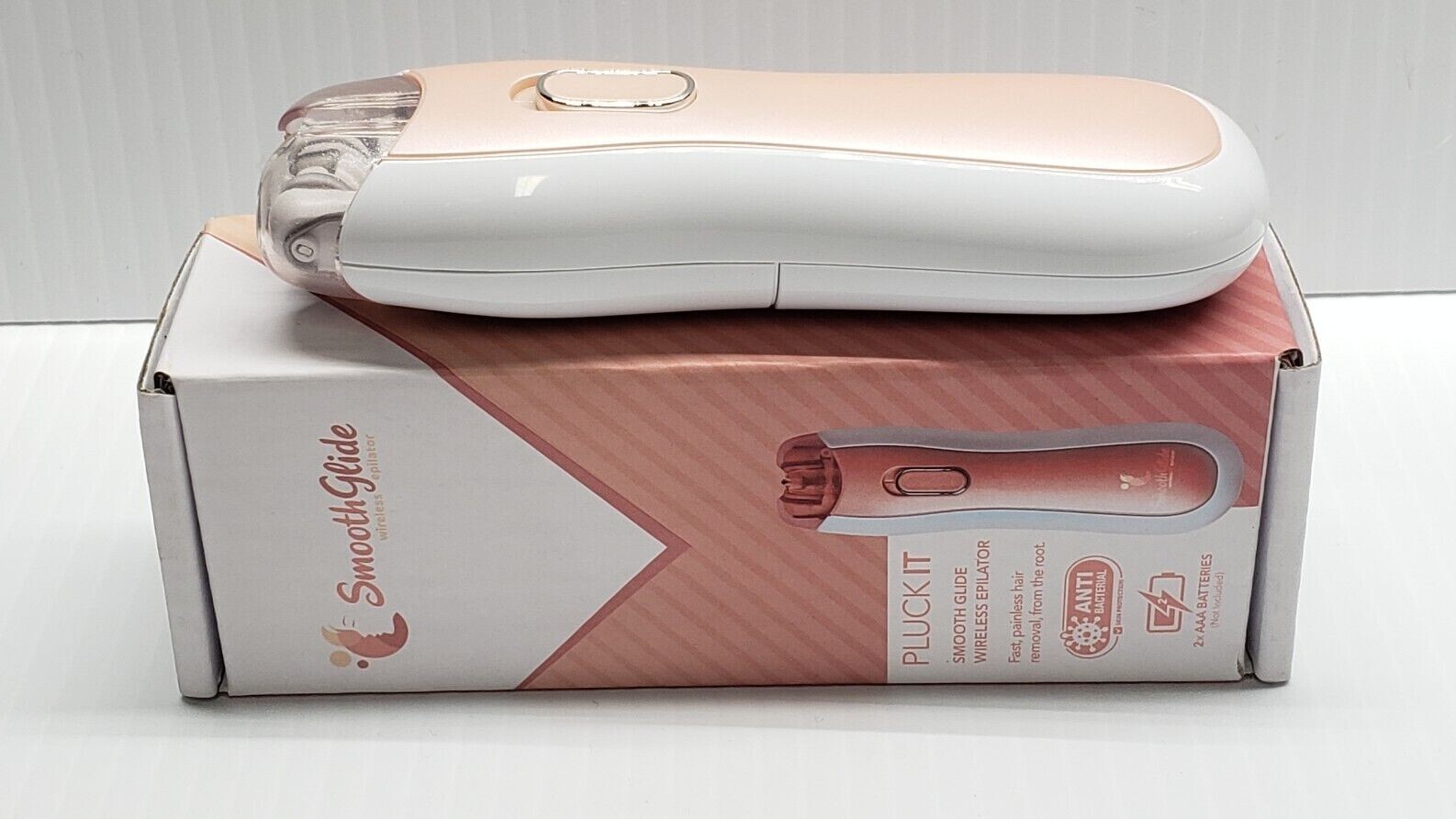 Smooth Glide Pluck It Hair Removal Epilator Wireless Anti-Bacterial ...