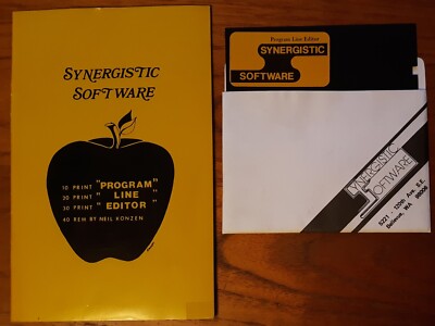 Program Line Editor by Synergistic Software Apple II+,IIe,IIc,IIgs 1980 ...