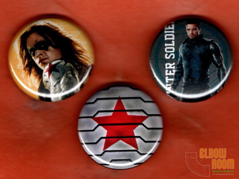 Set of three 1" Winter Soldier pins buttons Marvel MCU Bucky Barnes | eBay