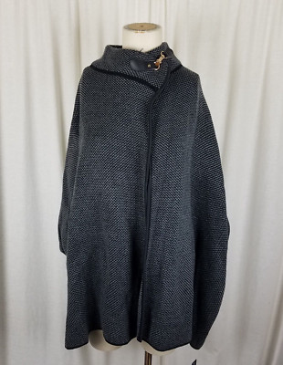 Janice Apparel Knit Wrap Middleton Toggle Turtleneck Cape Poncho ...