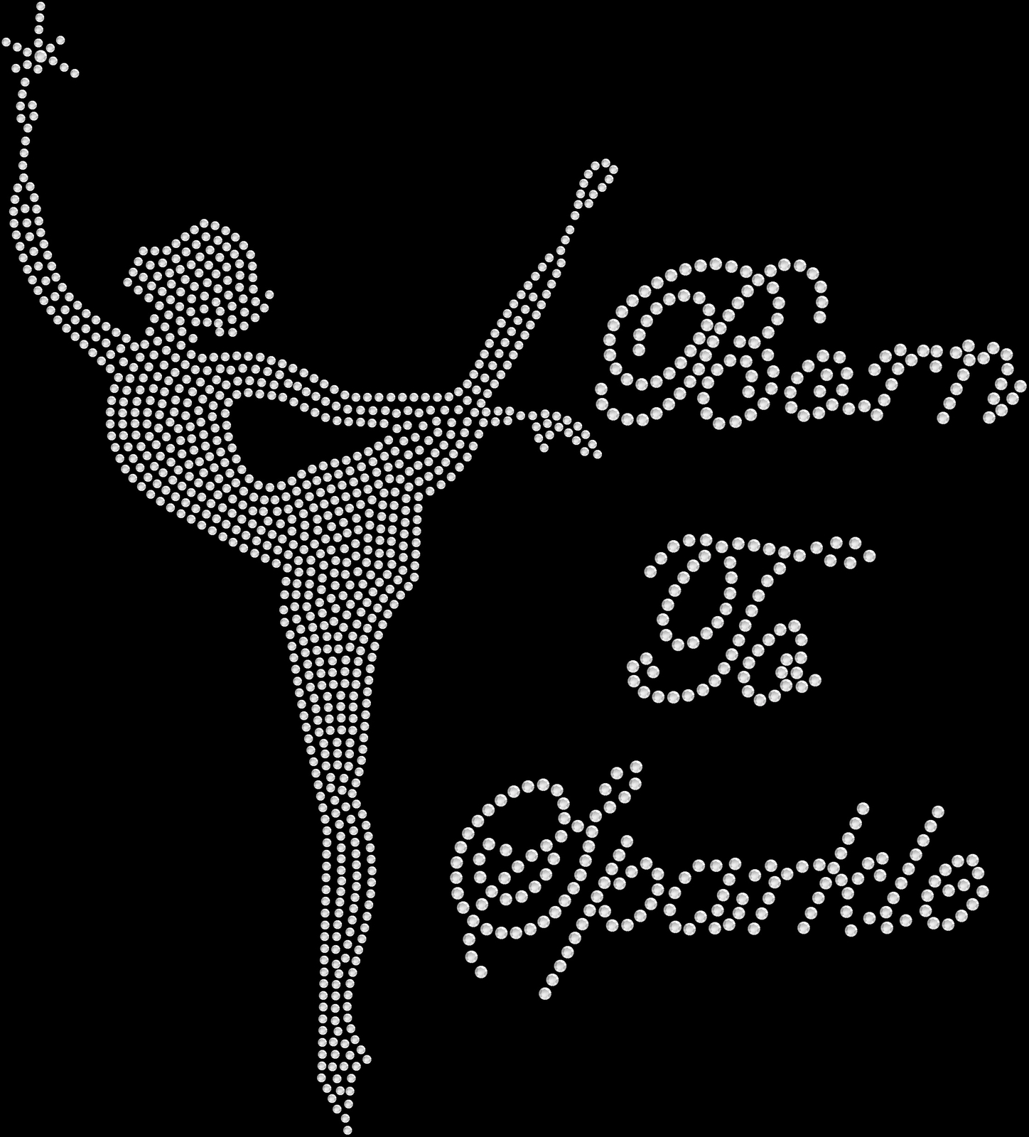 Rhinestone Bling Sparkle Iron On Transfer DIY Born Sparkle Ballerina ...