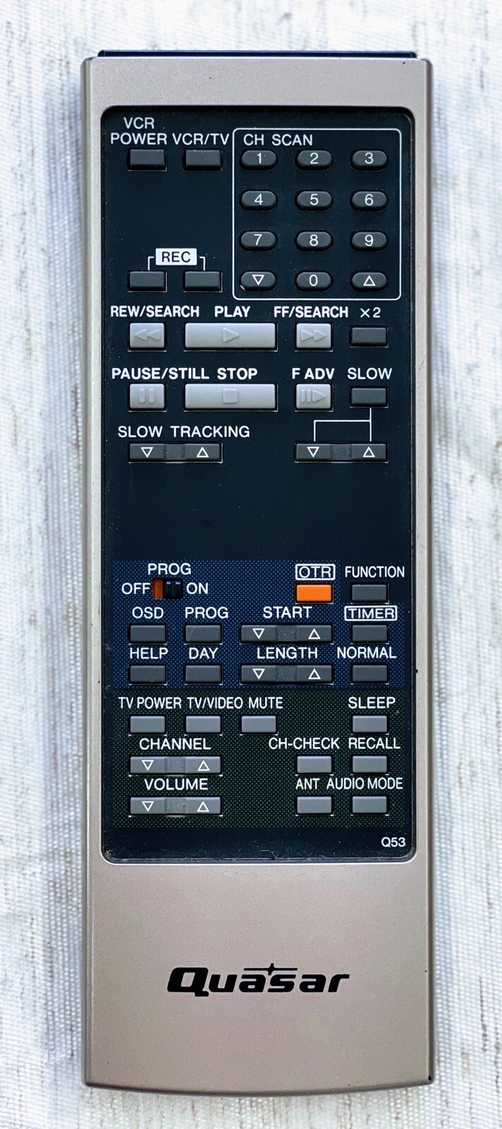Original Quasar VSQS0577 TV/VCR Remote Control Q53 | eBay