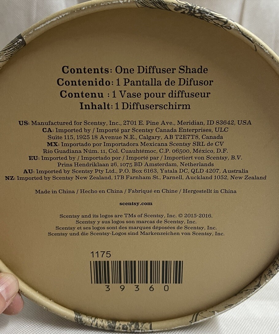 SCENTSY REPOSE DIFFUSER SHADE METALLIC NEW~ Use w/ Your Essential Oil ...