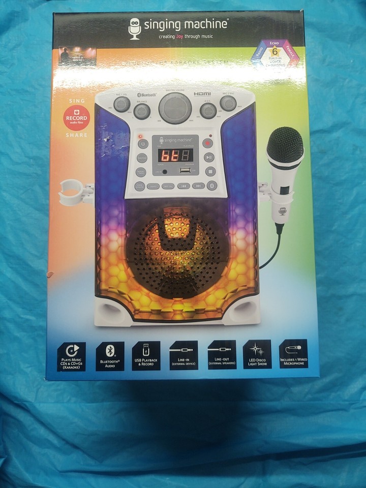 The Singing Machine Bluetooth CD+G Karaoke System, black or white you ...