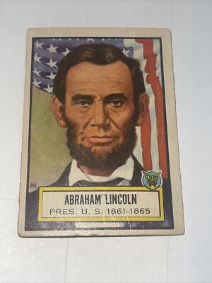 1952 TOPPS LOOK N SEE #4 ABRAHAM LINCOLN PRESIDENT TRADING CARD | eBay
