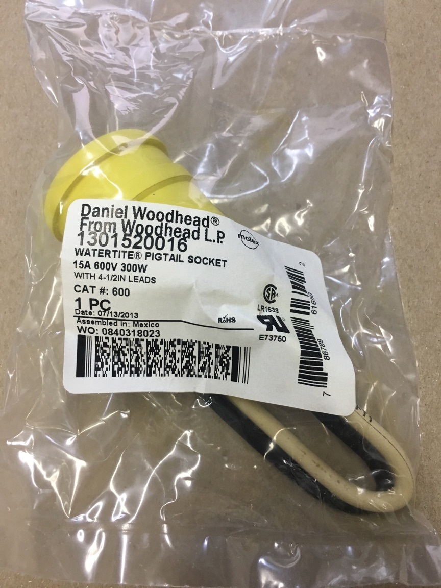 WOODHEAD 600 WATERTITE PIGTAIL SOCKET (BOX OF 10) | eBay