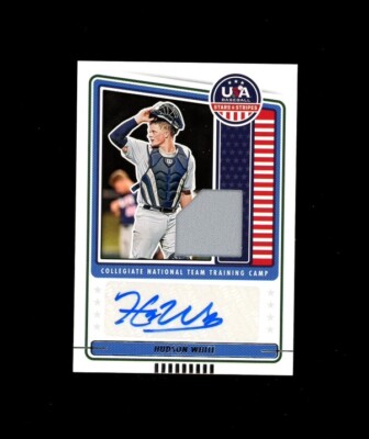 2023 USA Stars and Stripes SP HUDSON WHITE AUTO JERSEY PATCH! College ...