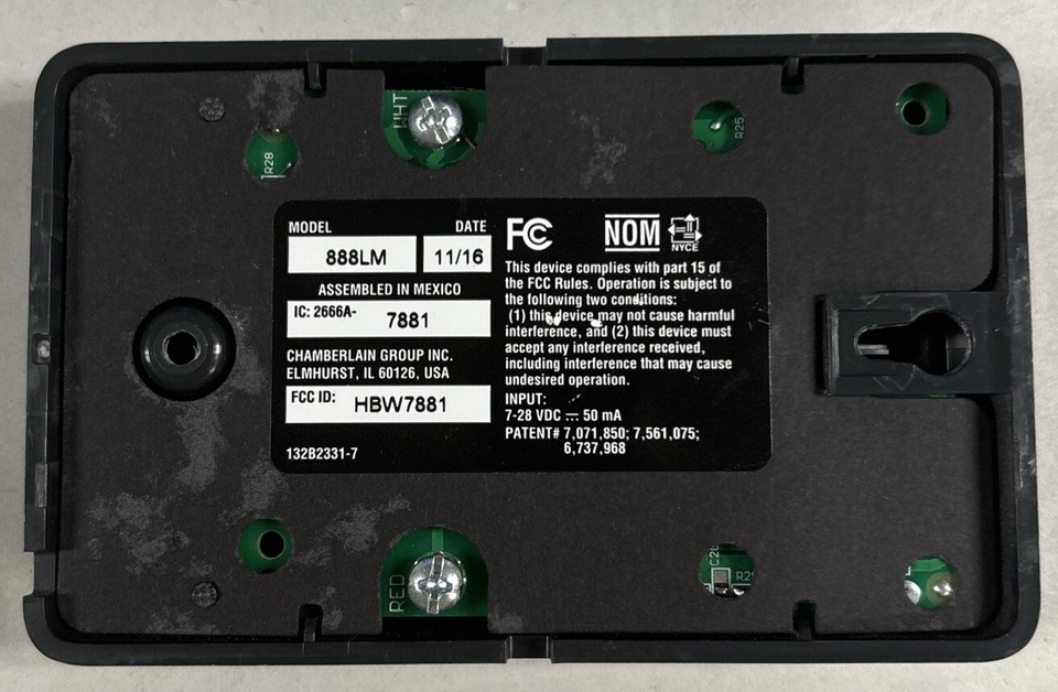 LiftMaster 888LM Smart Control Panel Garage Door Opener Wall Control | eBay