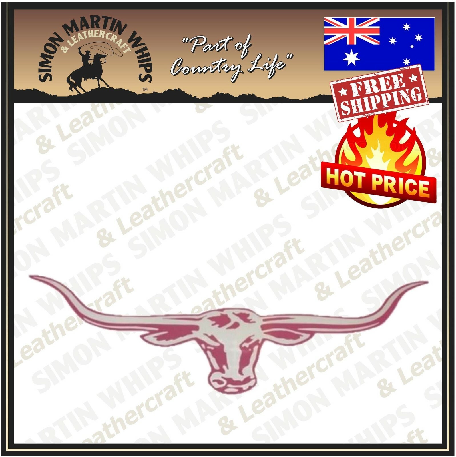 RM Williams Longhorn OFFICIAL GENUINE LICENSED RMW Car Sticker Decal ...